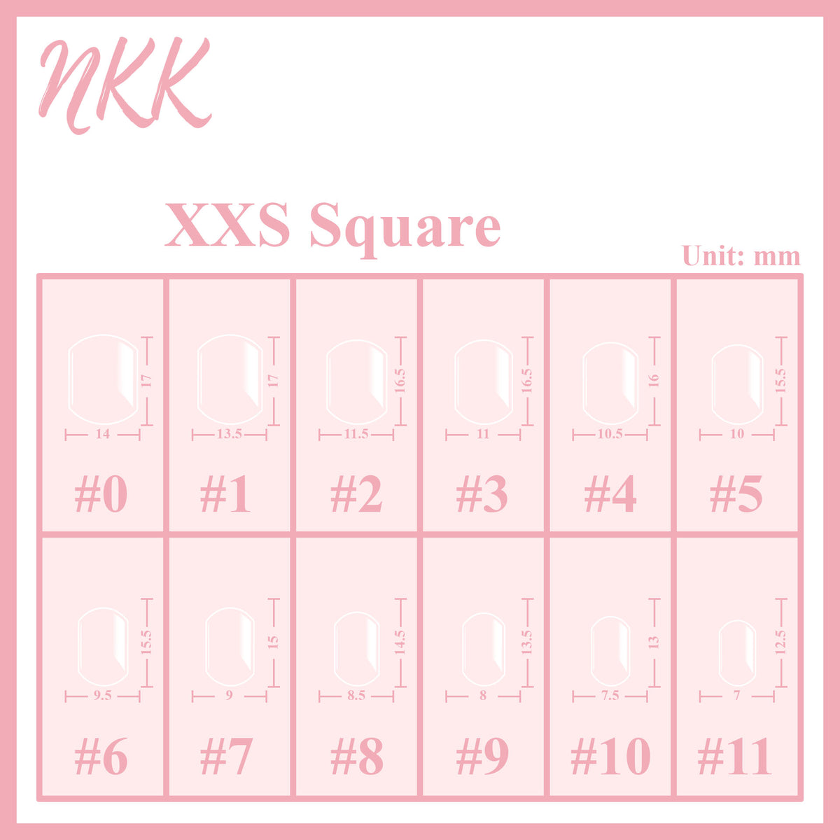 XXS Square- Soft Gel – NailzKatKat